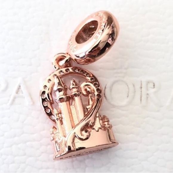 Pandora | Jewelry | Pandora Disney Rose Sparkling Castle Dangle Charm ...